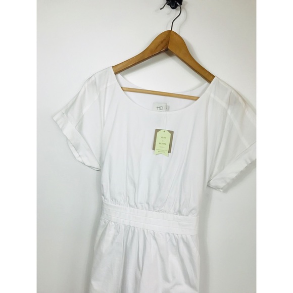 Anthropologie | Dresses | Nwt Hd In Paris 8 White Ribboned Poplin Dress ...